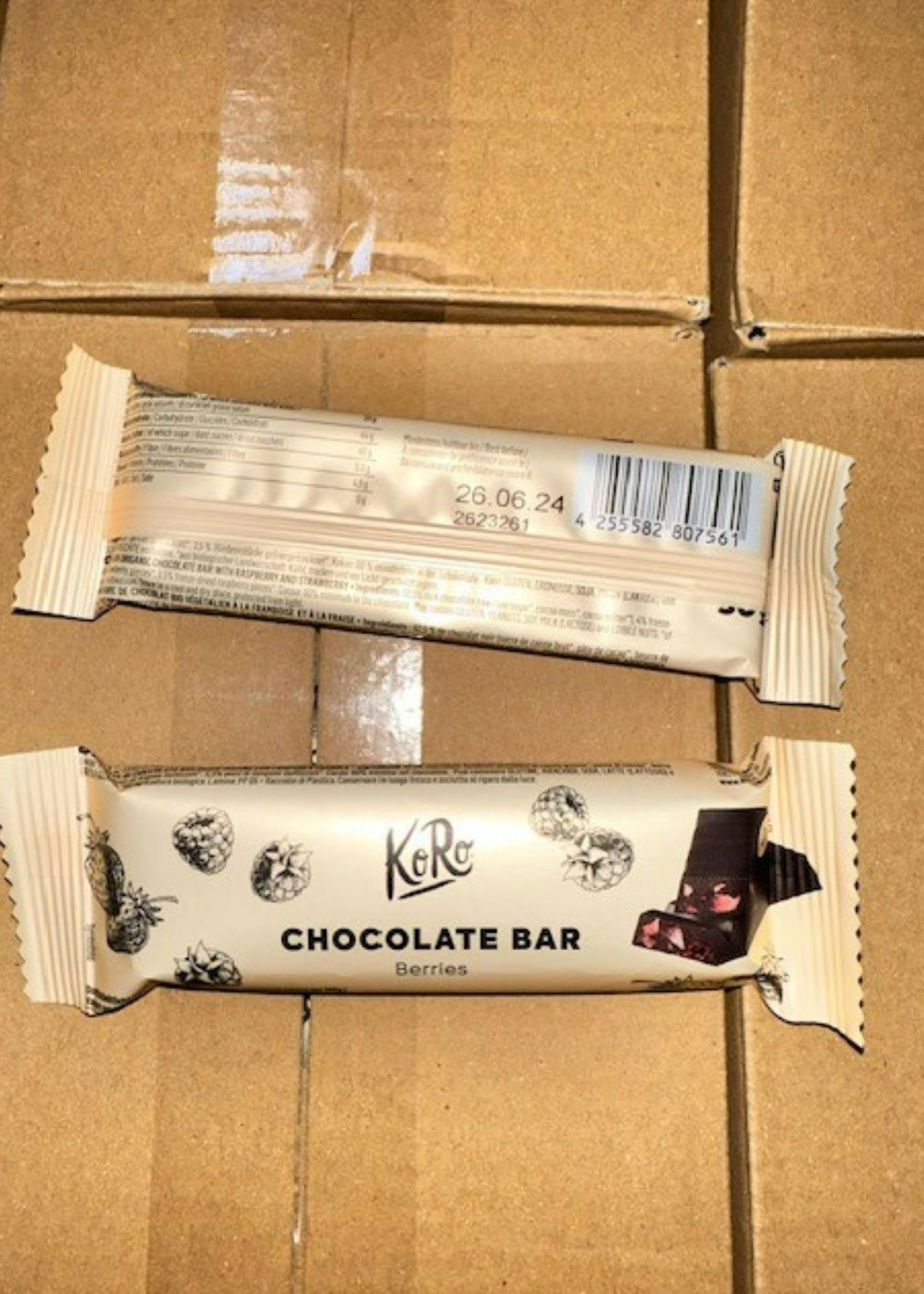 Barre bio vegan au chocolat et fruits rouges 50g - Collation fruitée - Snack pratique | KoRo France